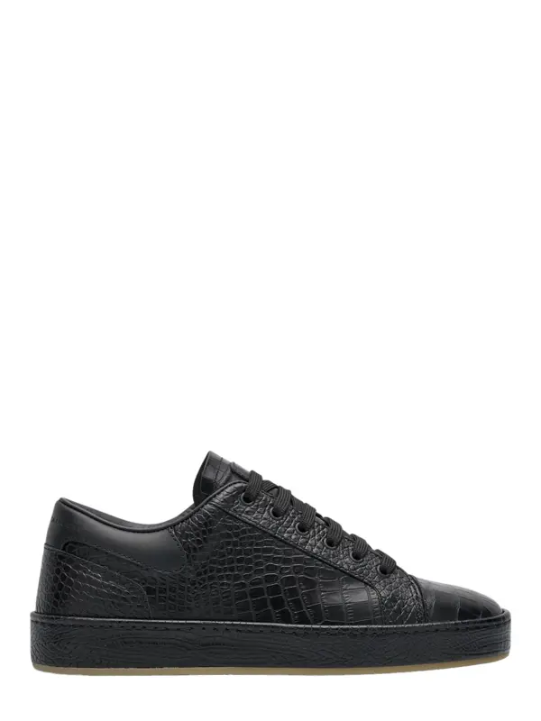 GIUSEPPE ZANOTTI Brazileiro Croc-effect Low-top Sneakers - Nero