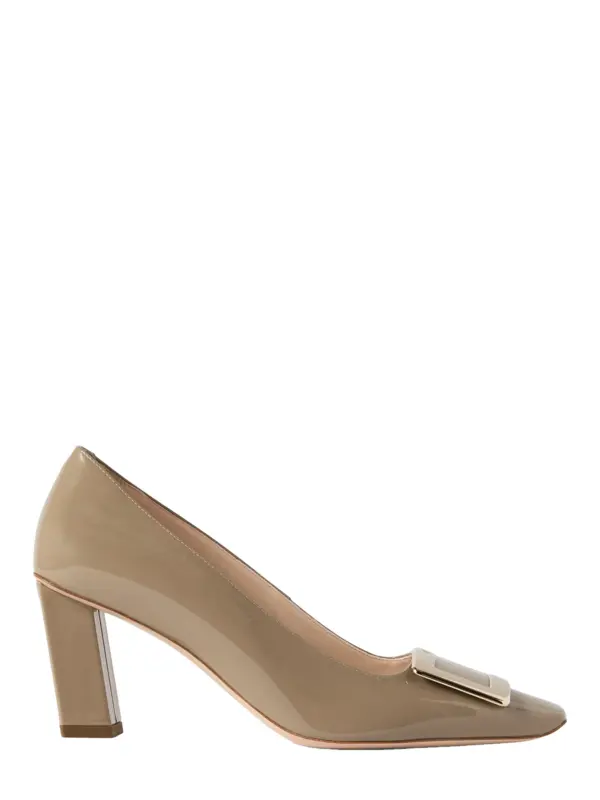 ROGER VIVIER Belle Vivier 75 Patent-leather Pumps - Neutrals