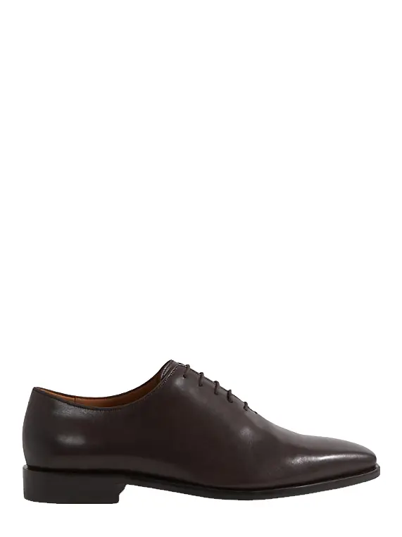 REISS Mead Lace-up Leather Formal Shoes - Dark Brown