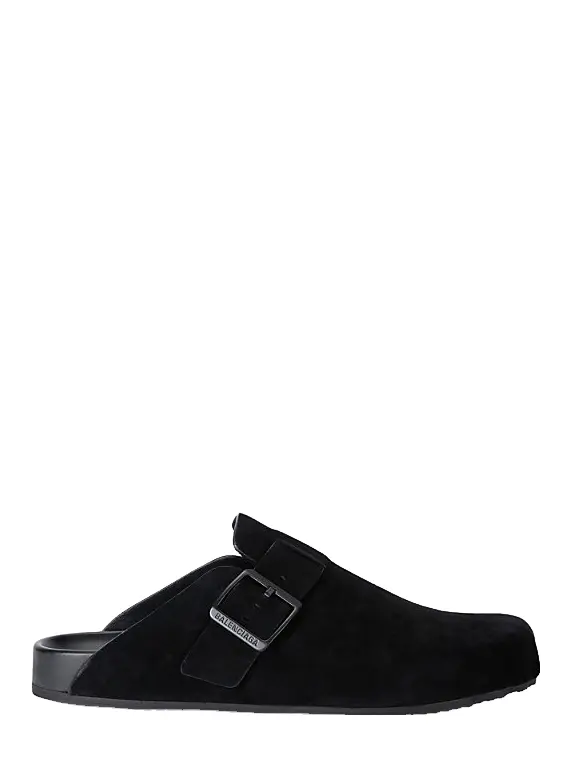 Balenciaga Suede Mules - Black