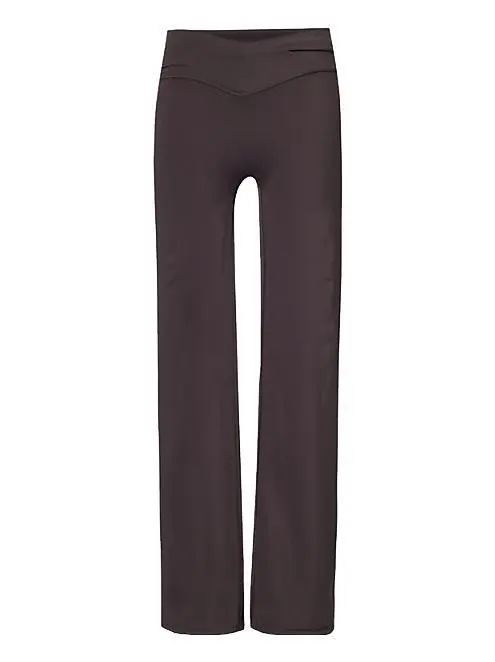 ADANOLA High-rise Straight-leg Trousers - Coffee Bean