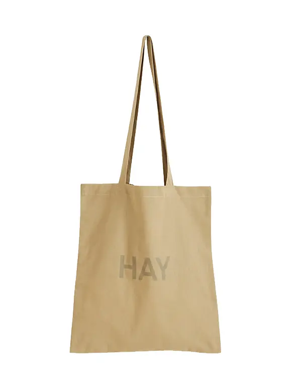 HAY Logo-print Cotton Tote Bag - Olive