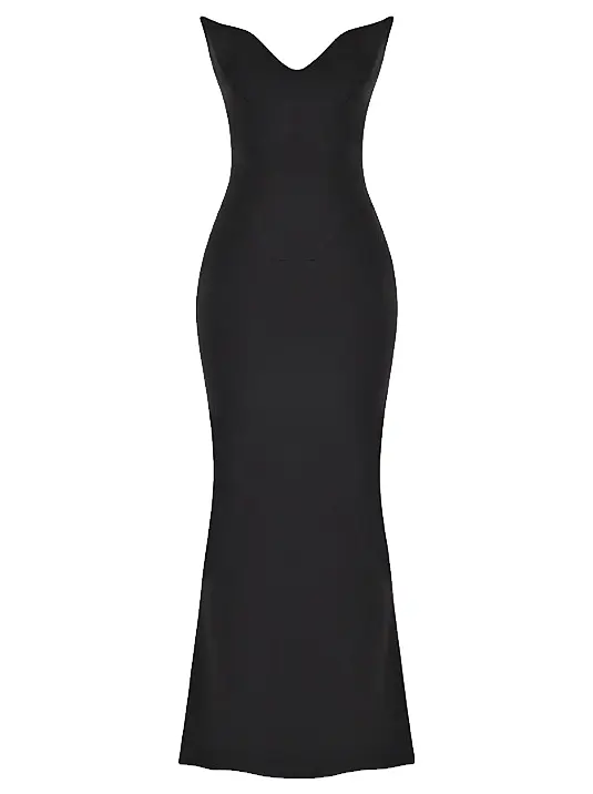 House Of Cb Sabine Strapless Corset Maxi Dress - Black