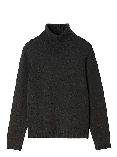 Sandro Wool-blend Turtleneck Jumper - Dark Grey