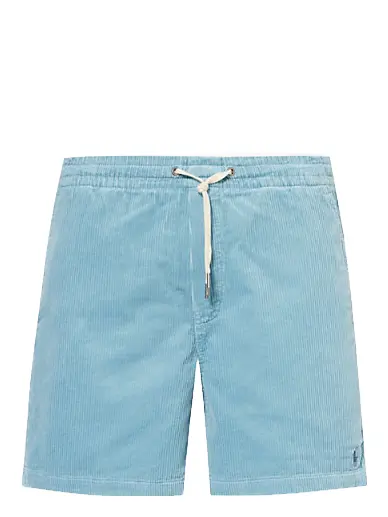 Ralph Lauren Brand-embroidered Drawstring Corduroy Shorts - Blue Note