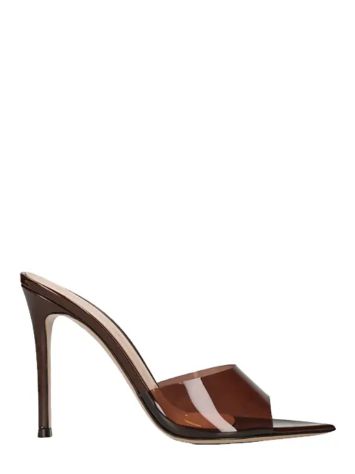 GIANVITO ROSSI Elle 105 Heeled Mules - Brown