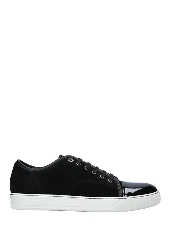 LANVIN Dbb1 Contrast-sole Suede And Leather Low-top Trainers - Blk/white