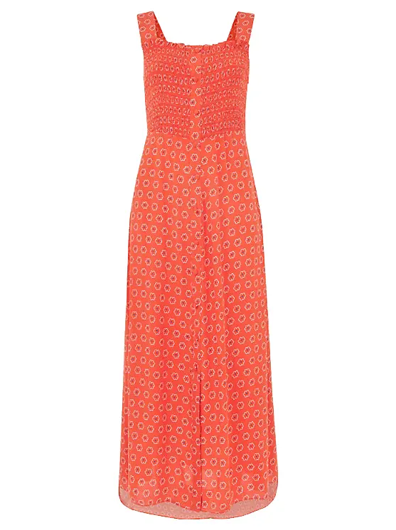 Whistles Macie Floral-print Woven Midi Dress - Multi-coloured