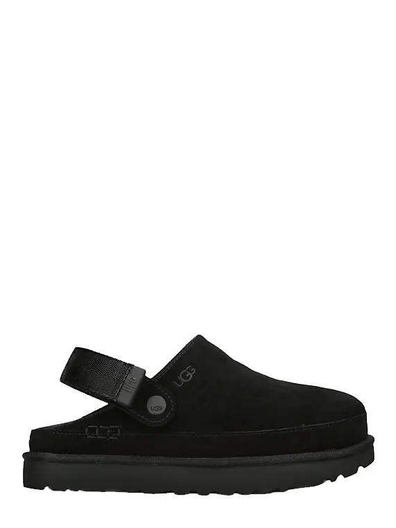 UGG Goldenstar Adjustable Heel-strap Suede Clog - Black