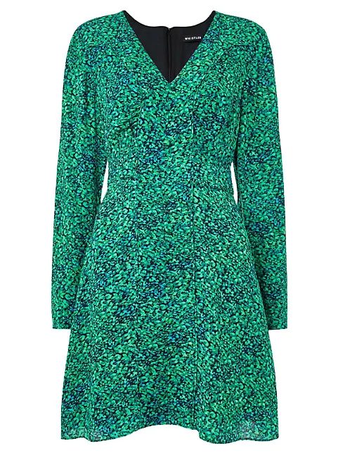 Whistles Lori Floral-print Woven Mini Dress - Multi-coloured