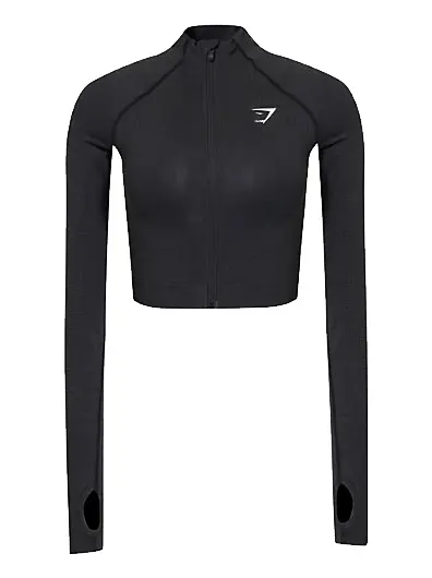GYMSHARK Vital Seamless 2.0 Stretch-jersey Jacket - Black Marl