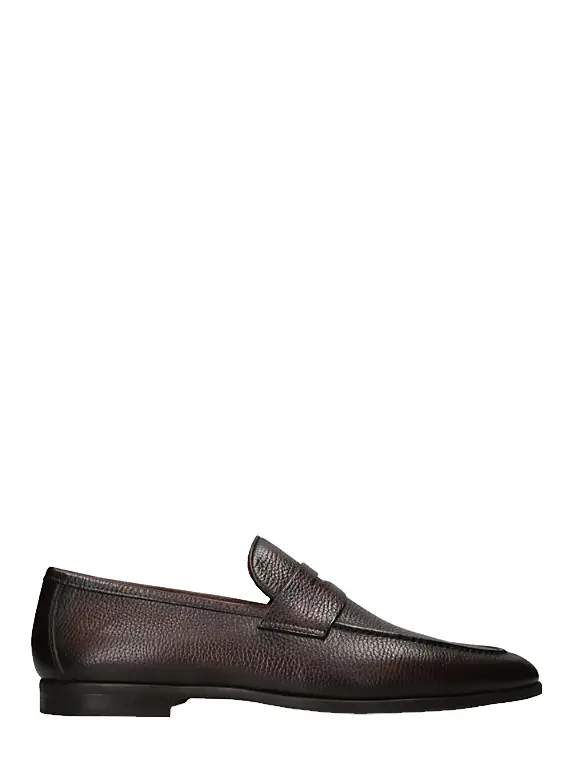 Magnanni Diezma Penny-strap Leather Loafers - Mid Brown