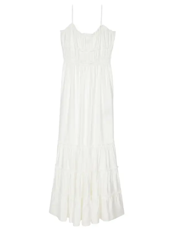 The Kooples Bow-embellished Panelled Maxi Dress - White