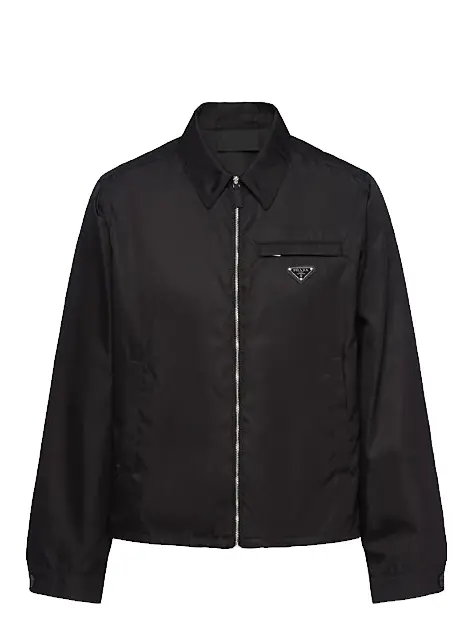 Prada Re-nylon Brand-plaque Jacket - Black