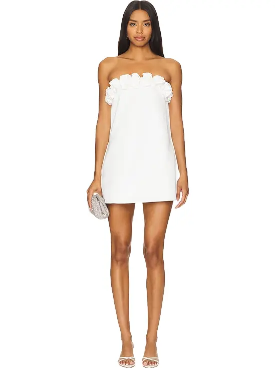 WeWoreWhat Rose Mini Dress - White