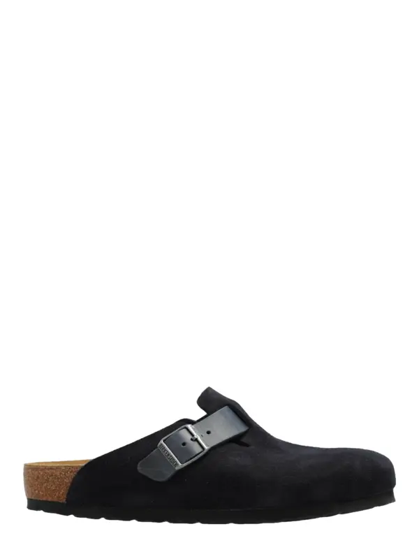 BIRKENSTOCK Boston Suede Slippers - Blue
