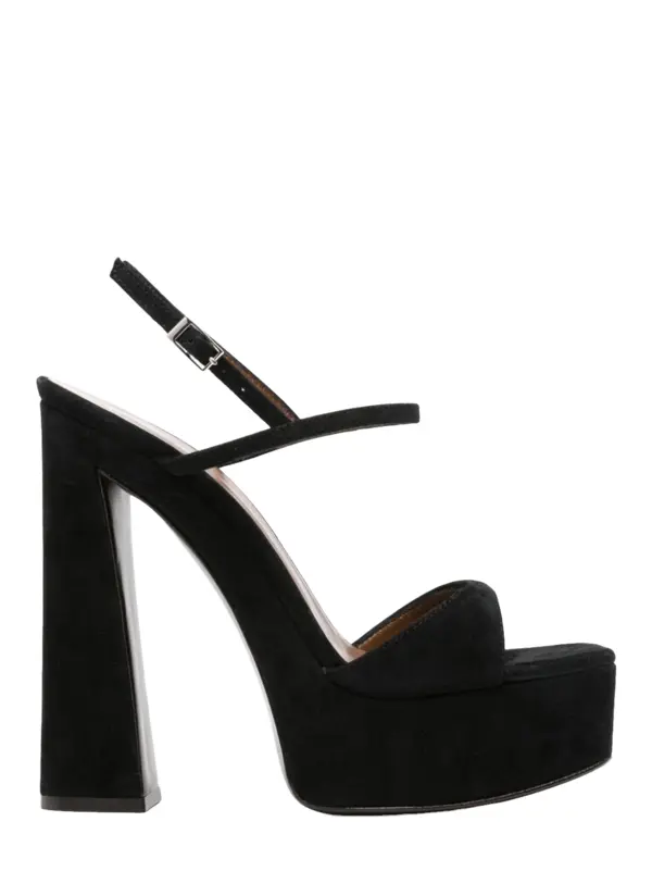 GIUSEPPE ZANOTTI 105mm Suede Platform Sandals - Black