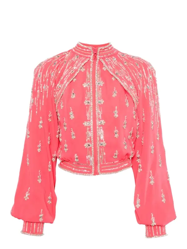 SAIID KOBEISY Crystal Embellished Jacket - Pink