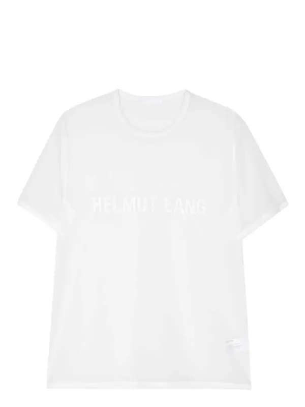Helmut Lang Logo-print Sheer T-shirt - White