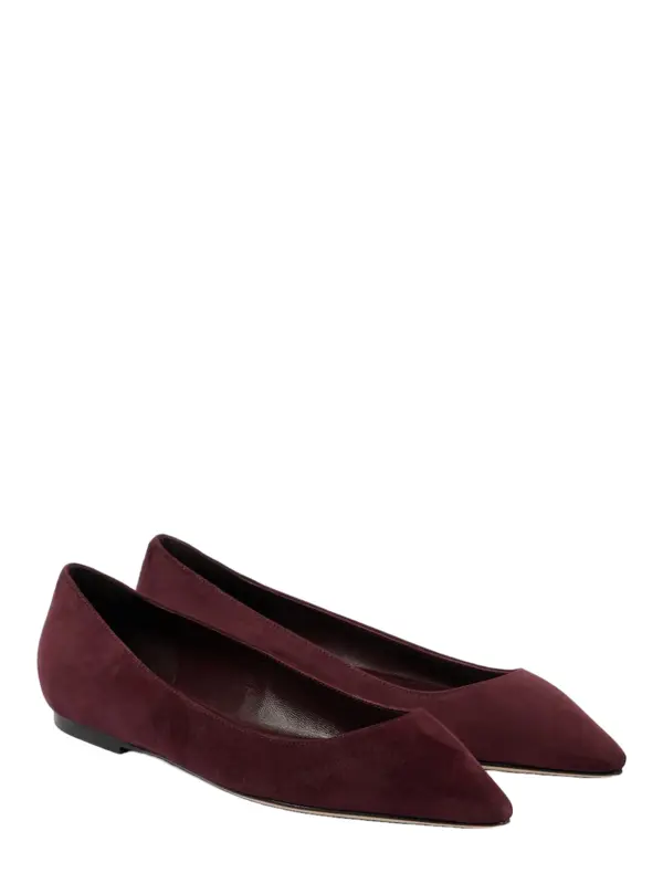 JIMMY CHOO Romy Suede Ballet Flats - Red