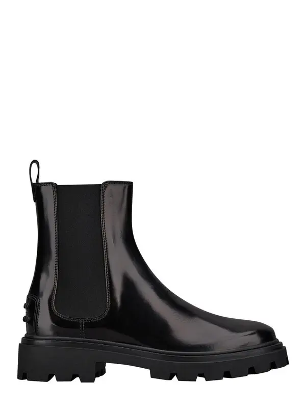 TOD'S Leather Chelsea Ankle Boots - Nero