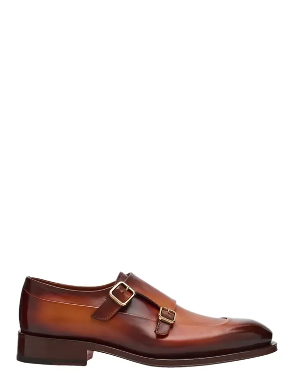 Santoni Eros Double-monk Strap Loafers - Orange