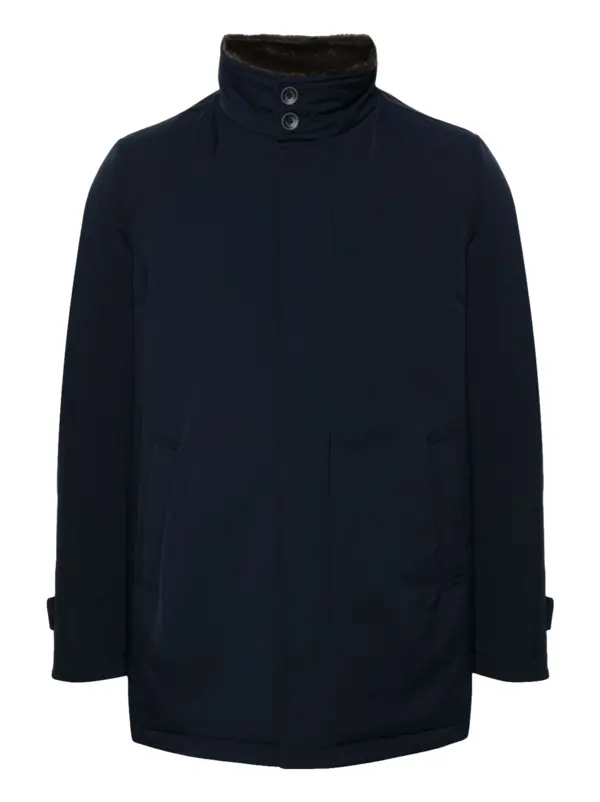 Herno Faux-fur Lined Padded Coat - Blue