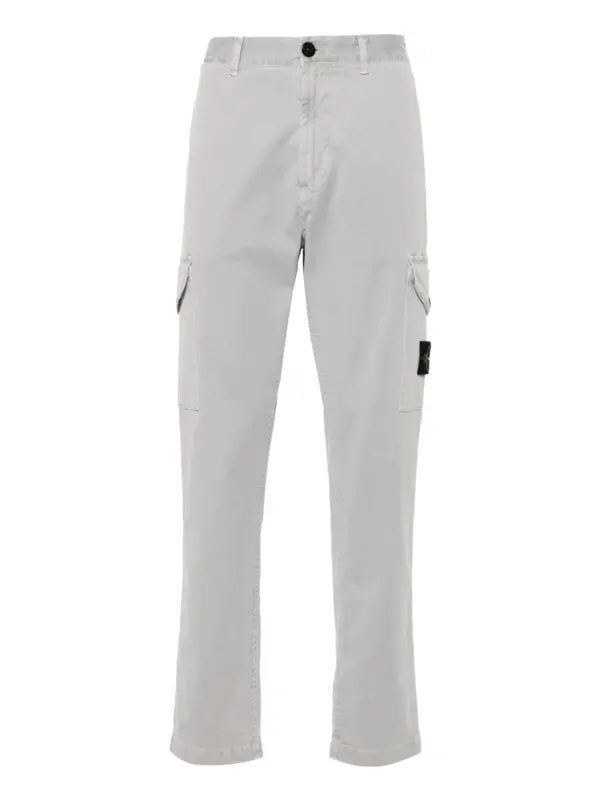 Stone Island Tapered-leg Cargo Trousers - Grey