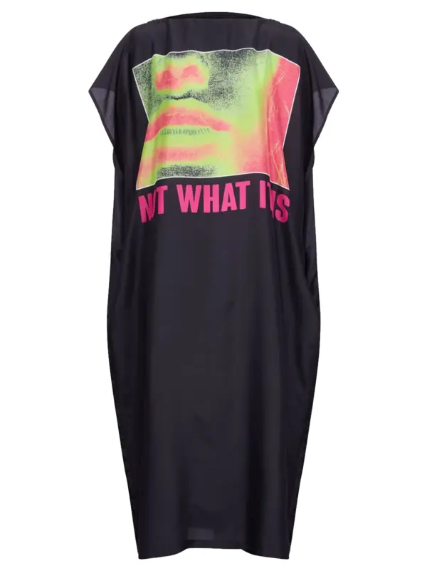 MAISON MARGIELA Silk Maxi T-shirt Dress - Black