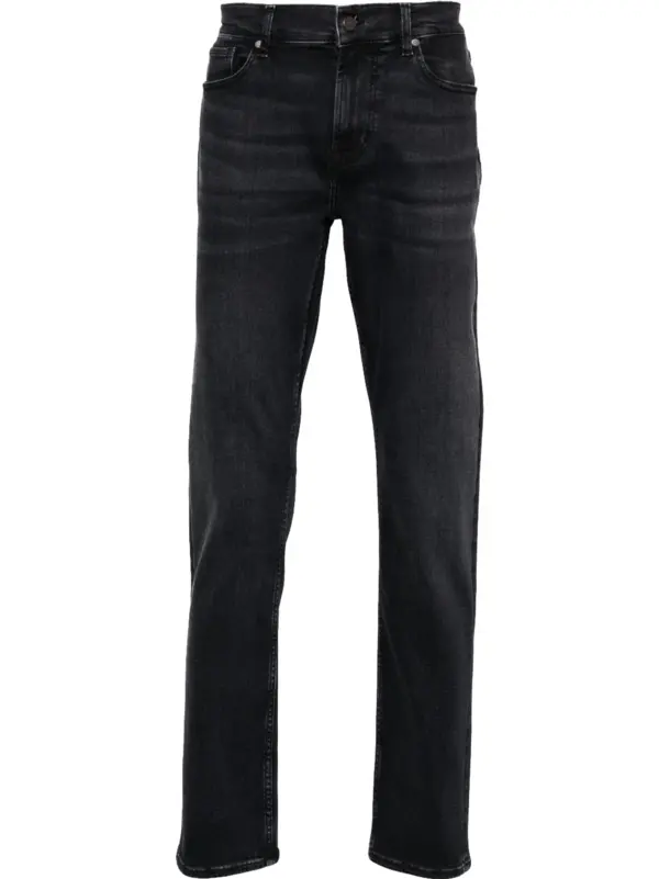 7 For All Mankind Slimmy Luxe Performance Slim-cut Jeans - Grey