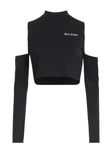 Palm Angels Jersey Crop Top - Black