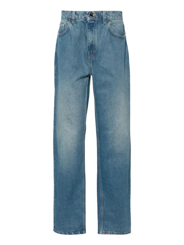 Casablanca Jacquard Straight-leg Jeans - Blue