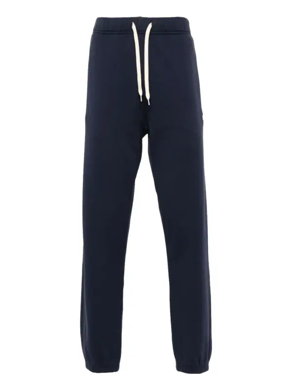 AUTRY Logo-patch Cotton Track Pants - Blue