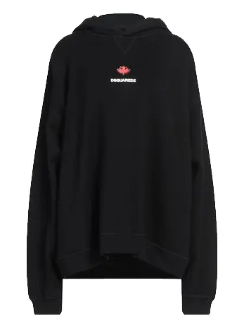 Dsquared2 Cotton Fleece Sweatshirt With Appliqués - Black