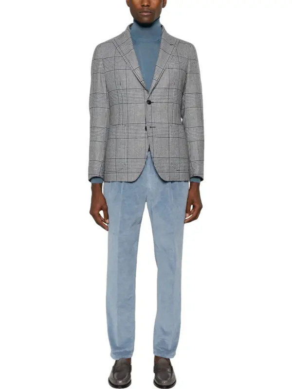 Canali Roll-neck Merino Jumper - Blue