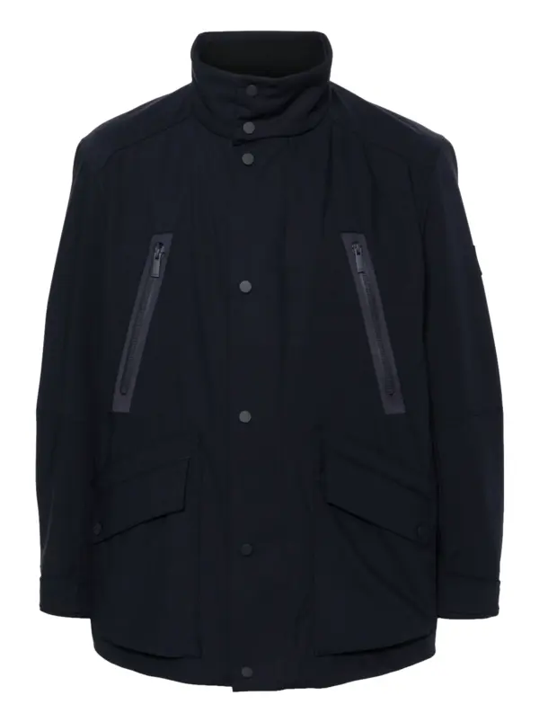 Hugo Boss Logo-patch Padded Jacket - Blue