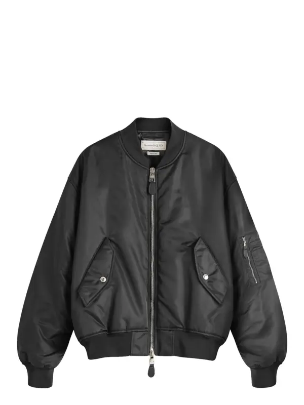 Alexander McQueen Ma-1 Bomber Jacket - Black