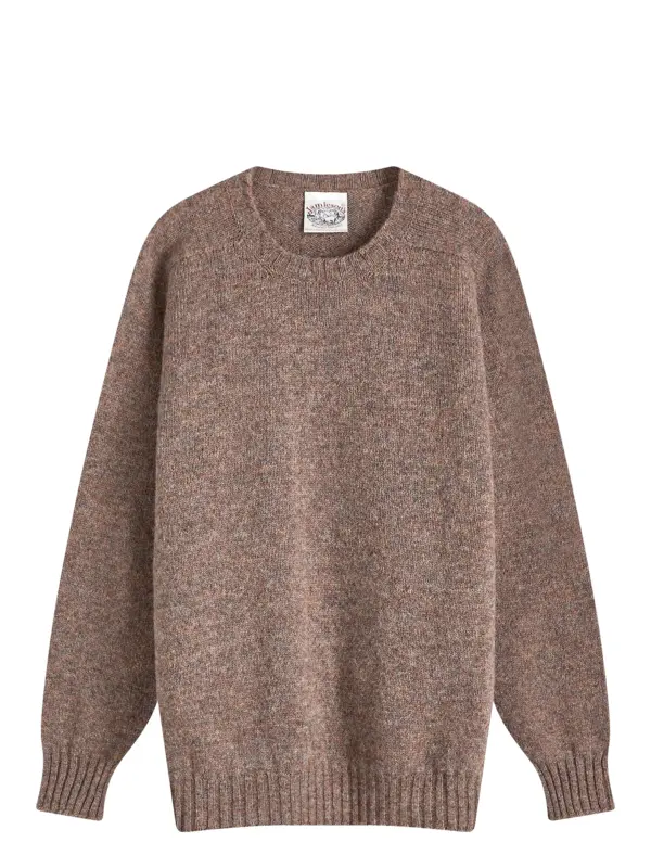 JAMIESON'S OF SHETLAND Crew Knit - Thistledown