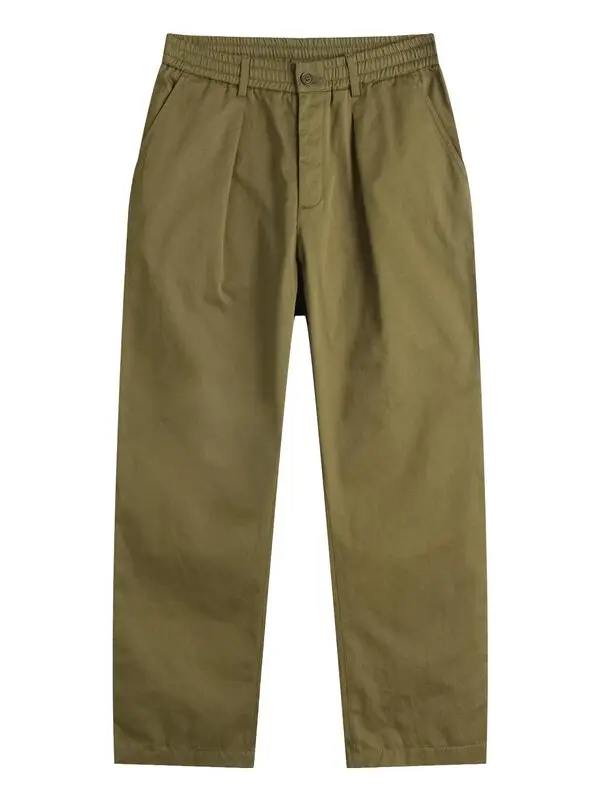 Universal Works Pleated Track Pant - Light Olive