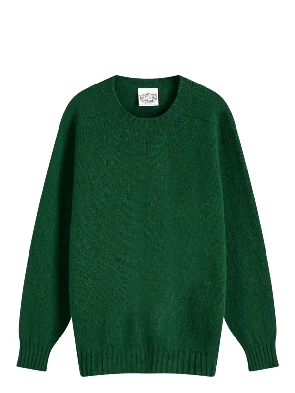 JAMIESON'S OF SHETLAND Crew Knit - Leaf