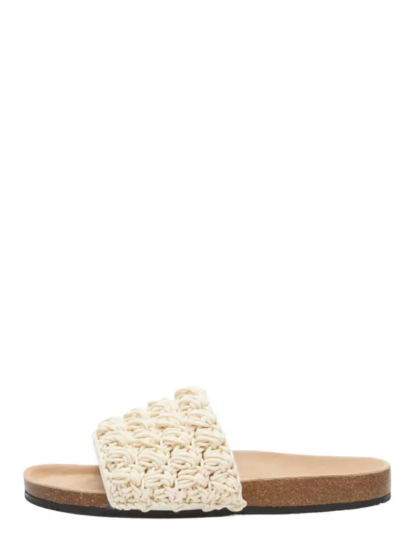 JW ANDERSON FOOTWEAR Jw Anderson Crochet Sliders - Beige
