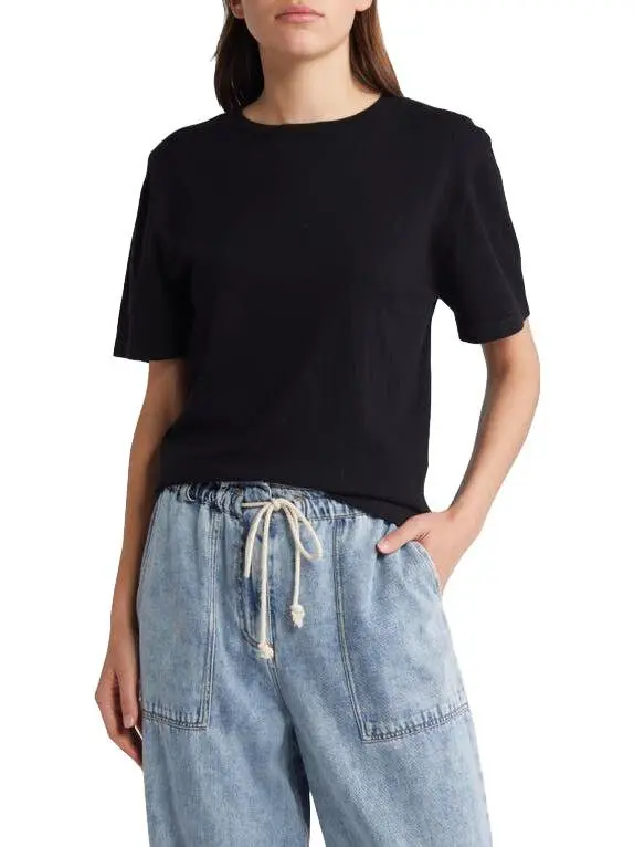Rails Avery Cotton & Cashmere Crewneck Sweater - Black
