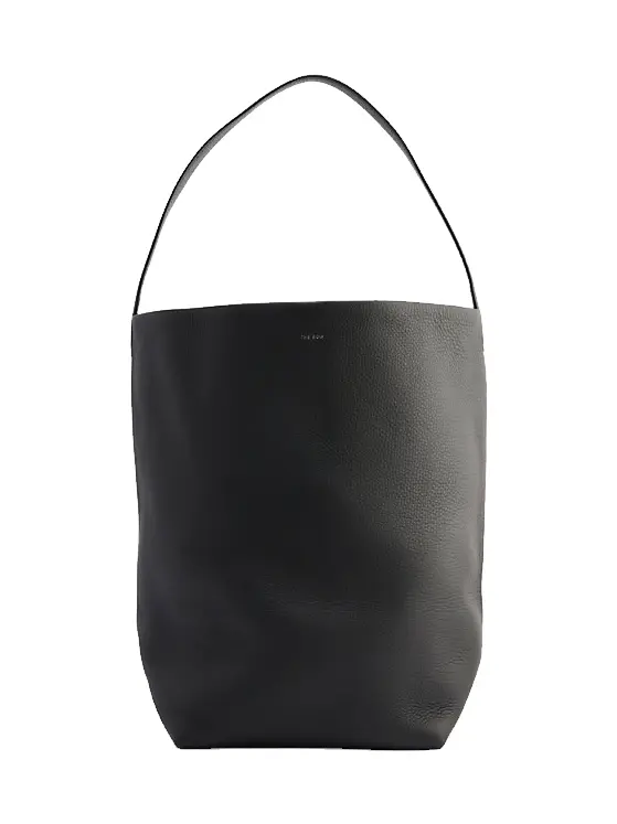 THE ROW Park Large Leather Tote Bag - Black Pld