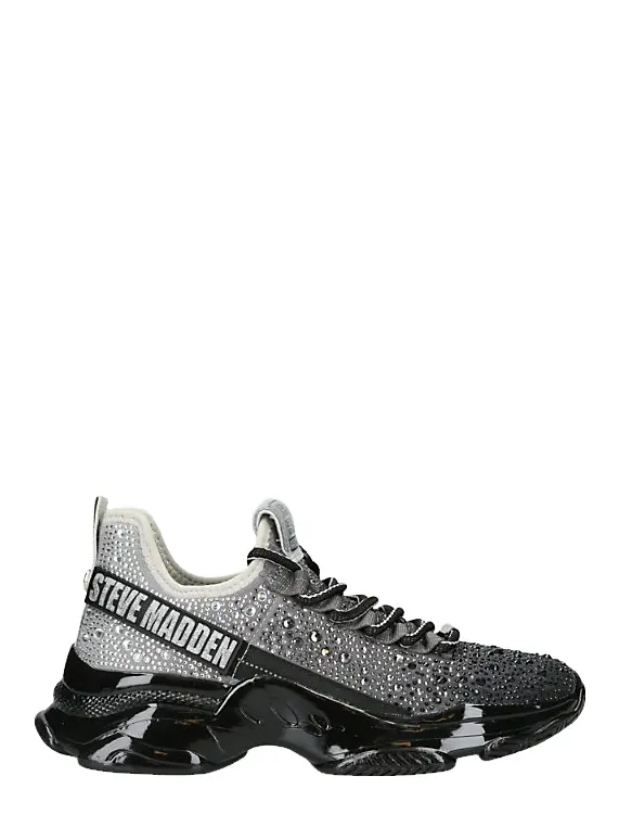 Steve Madden Rhinestone-embellished Woven Trainers - Blk/white