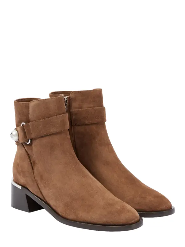 JIMMY CHOO Noor 45 Leather Ankle Boots - Brown