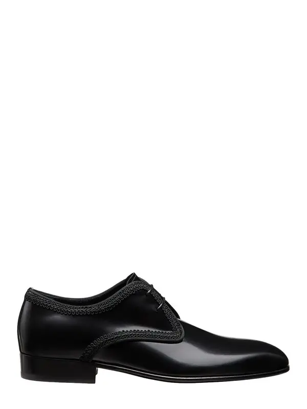 STUART WEITZMAN Alastar Leather Derby Shoes - Black