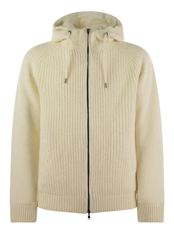 Herno Reversible Padded Wool Bomber Jacket - White