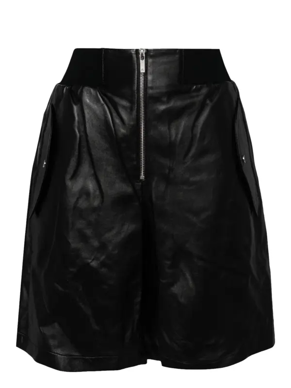 Helmut Lang Leather Shorts - Black