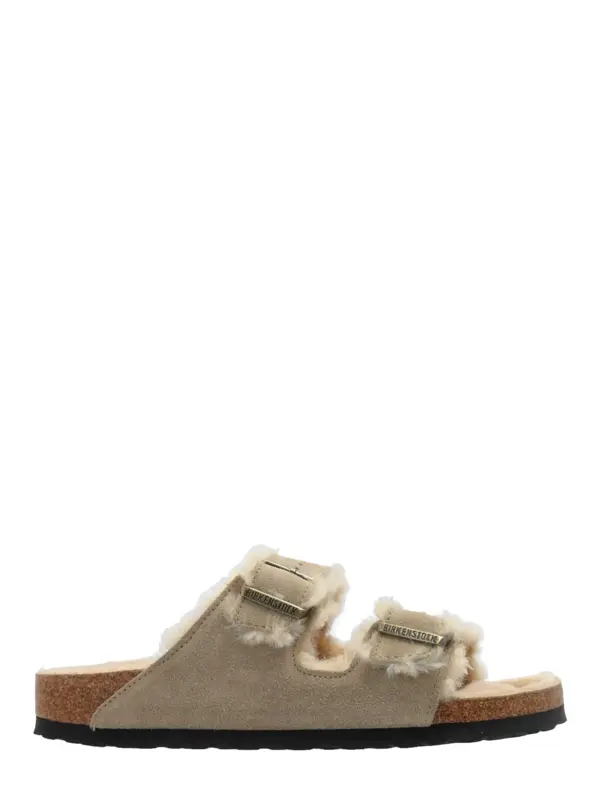 BIRKENSTOCK Arizona Shearling Sandals - Neutrals
