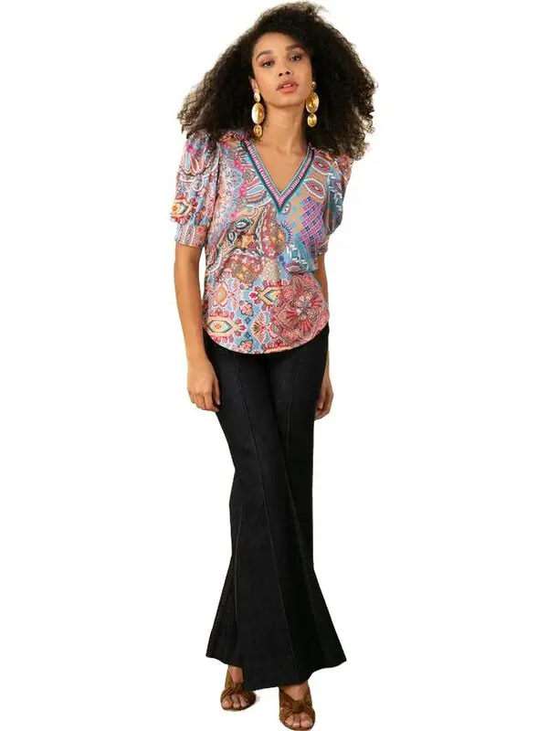 Hale Bob Frances Jersey Top - Blue